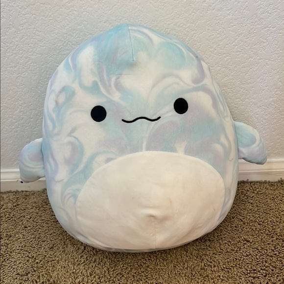 Other | Squishmallows Blue And White Plush Toy Squishmallow | Poshmark